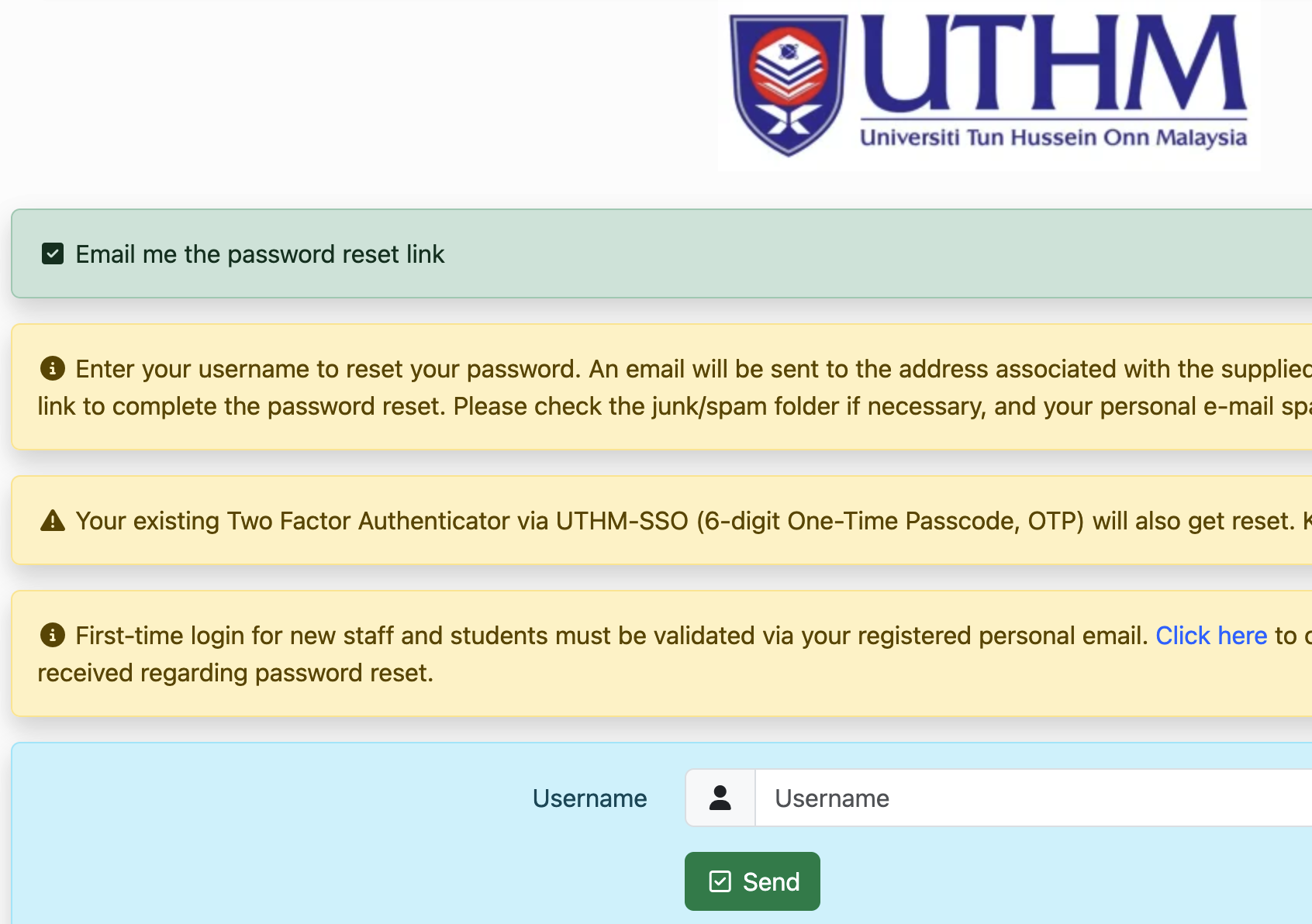 How to reconfigure OTP for lost or new phone? – Microsoft | UTHM